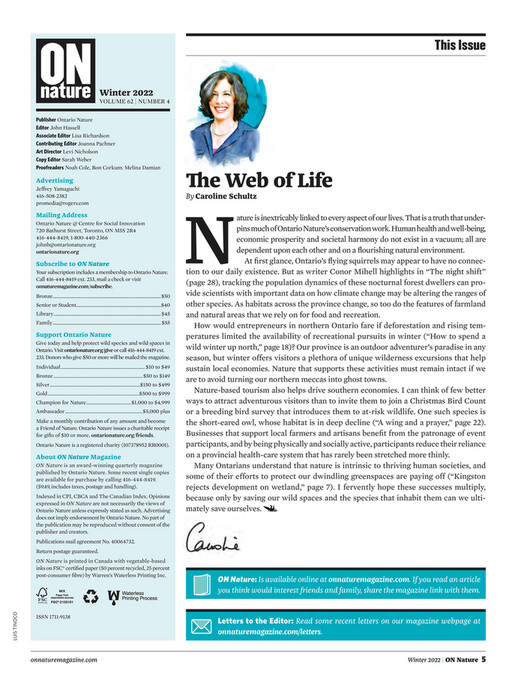 ON Nature magazine - Winter 2022 - Page 2-3