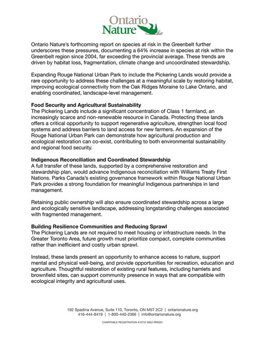Re: Consultation – Future Uses of Pickering Lands - Page 1