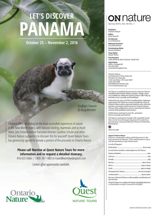 ON Nature magazine - Spring_2016 - Page 1