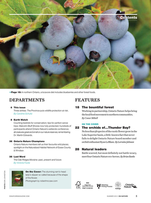ON Nature magazine - Summer_2012 - Page 1
