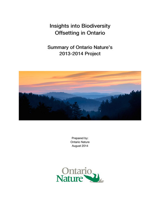 ON Nature magazine - Insights into Biodiversity Offsetting - Page 1
